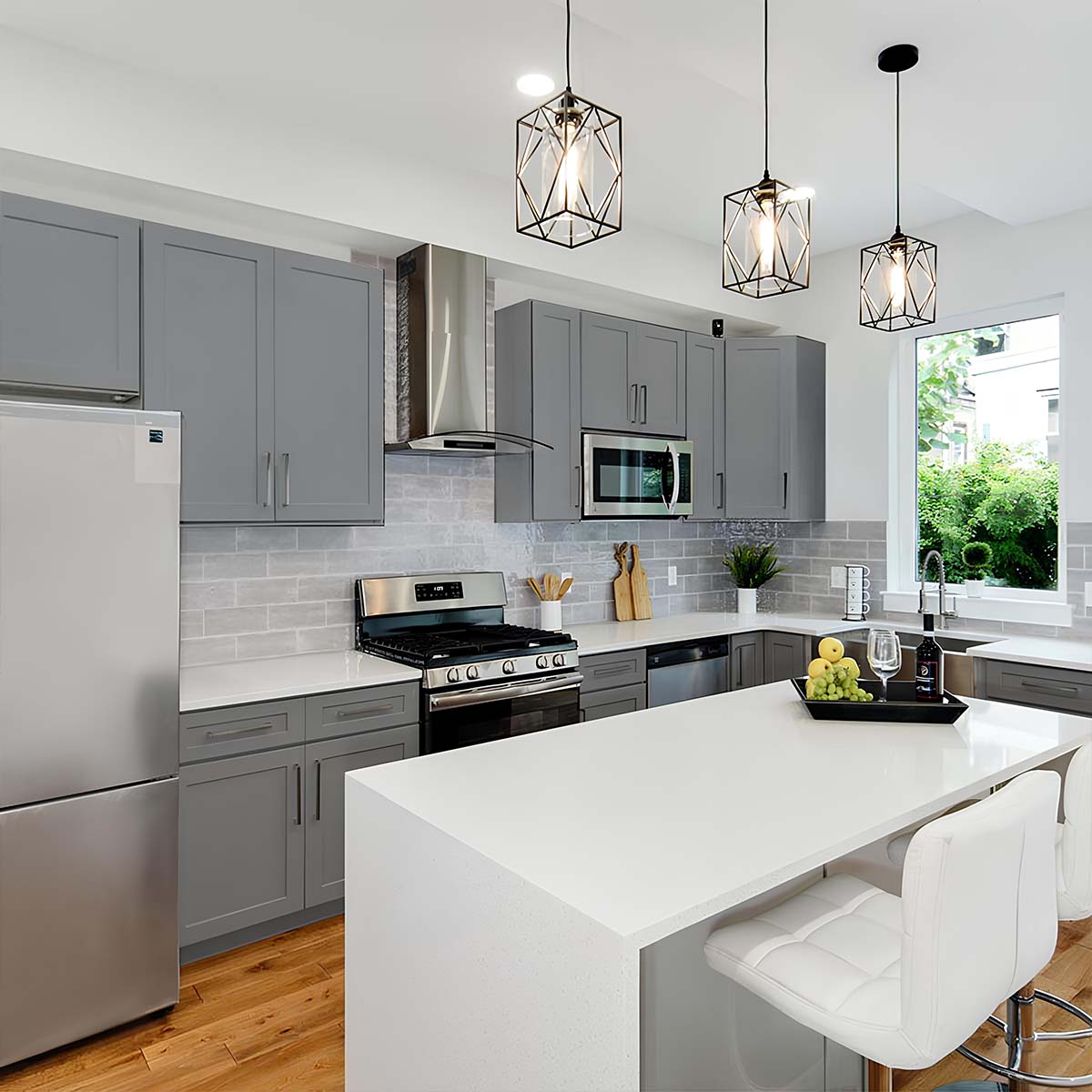 LessCare Colonial Gray Cabinets – Classic Cool Tone – AllCabinets.com