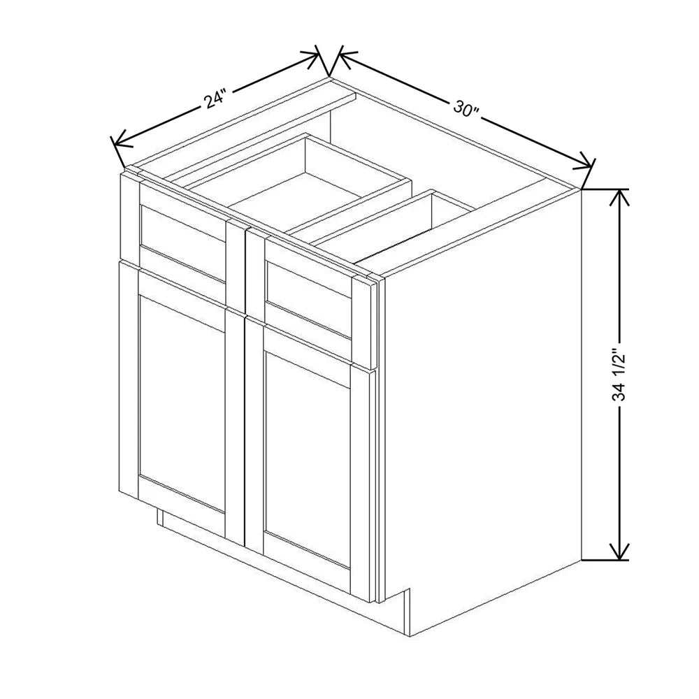 Kitchen Cabinet Distributors Essential Gray Double Door Standard Base