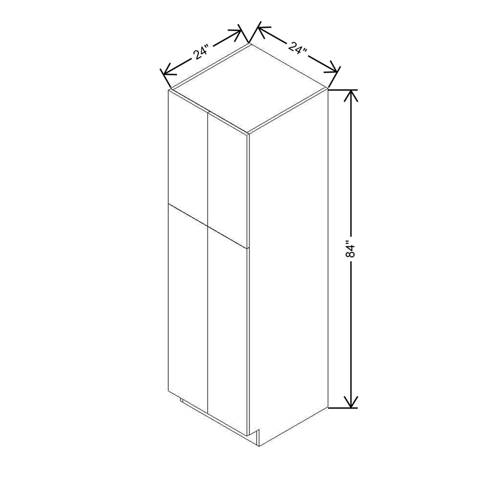 CNC Concord Fashion White 24" W X 24" D X 84" H Double Door Utility Ca ...