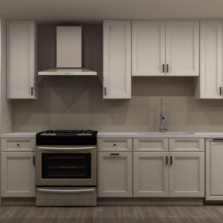 Fabuwood Allure Fusion Dove and Galaxy Timber 228 in. Single Wall Kitc